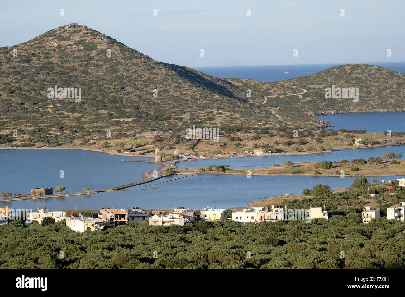 Elounda with spinalonga hi-res stock photography and images - Alamy