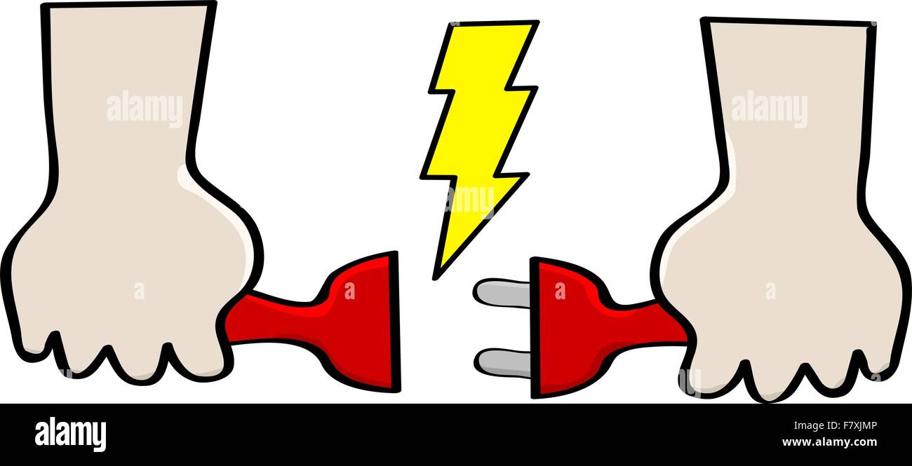 Female plugging Stock Vector Images - Alamy