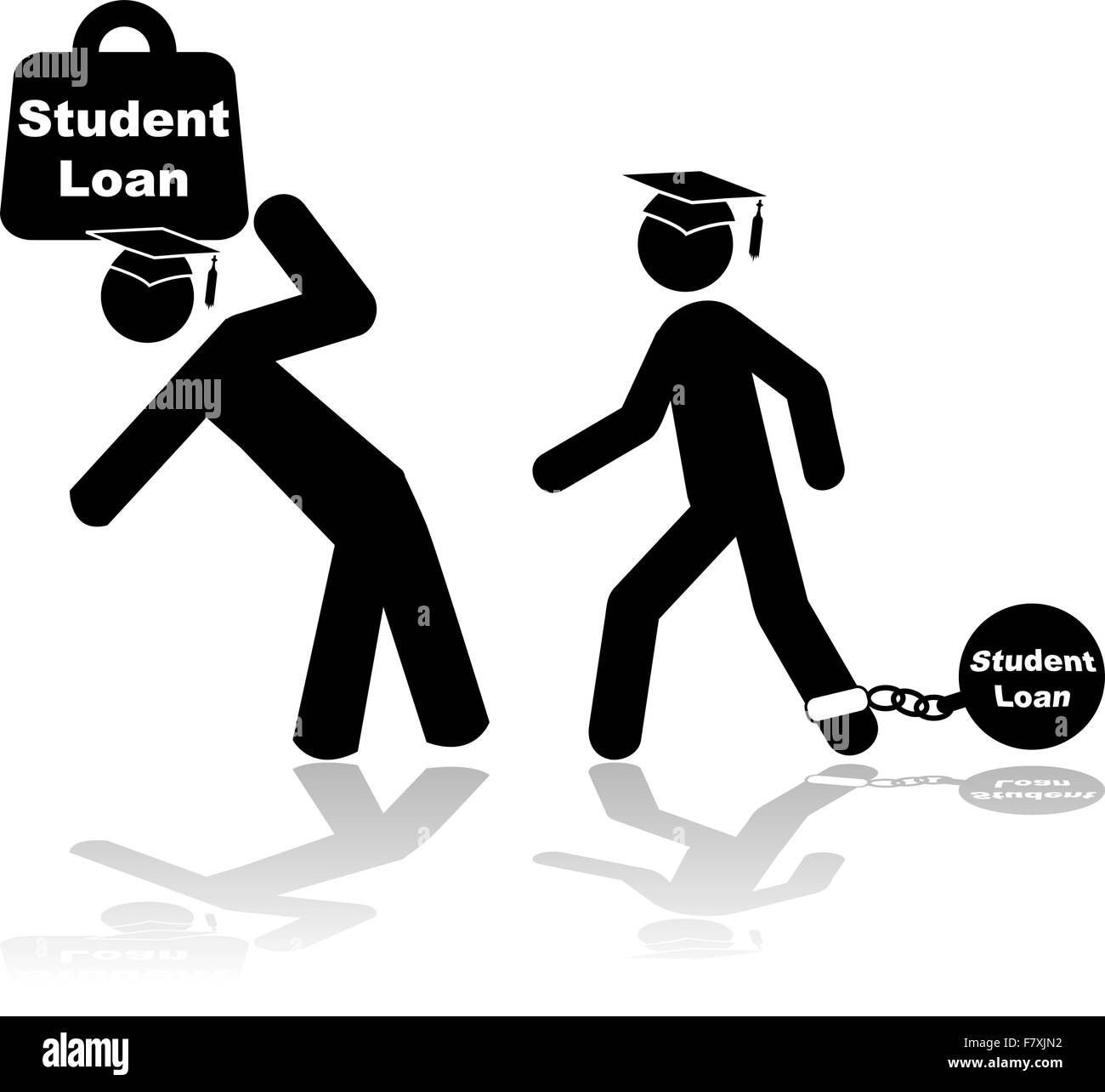 Student debt cartoon Stock Vector Images - Alamy