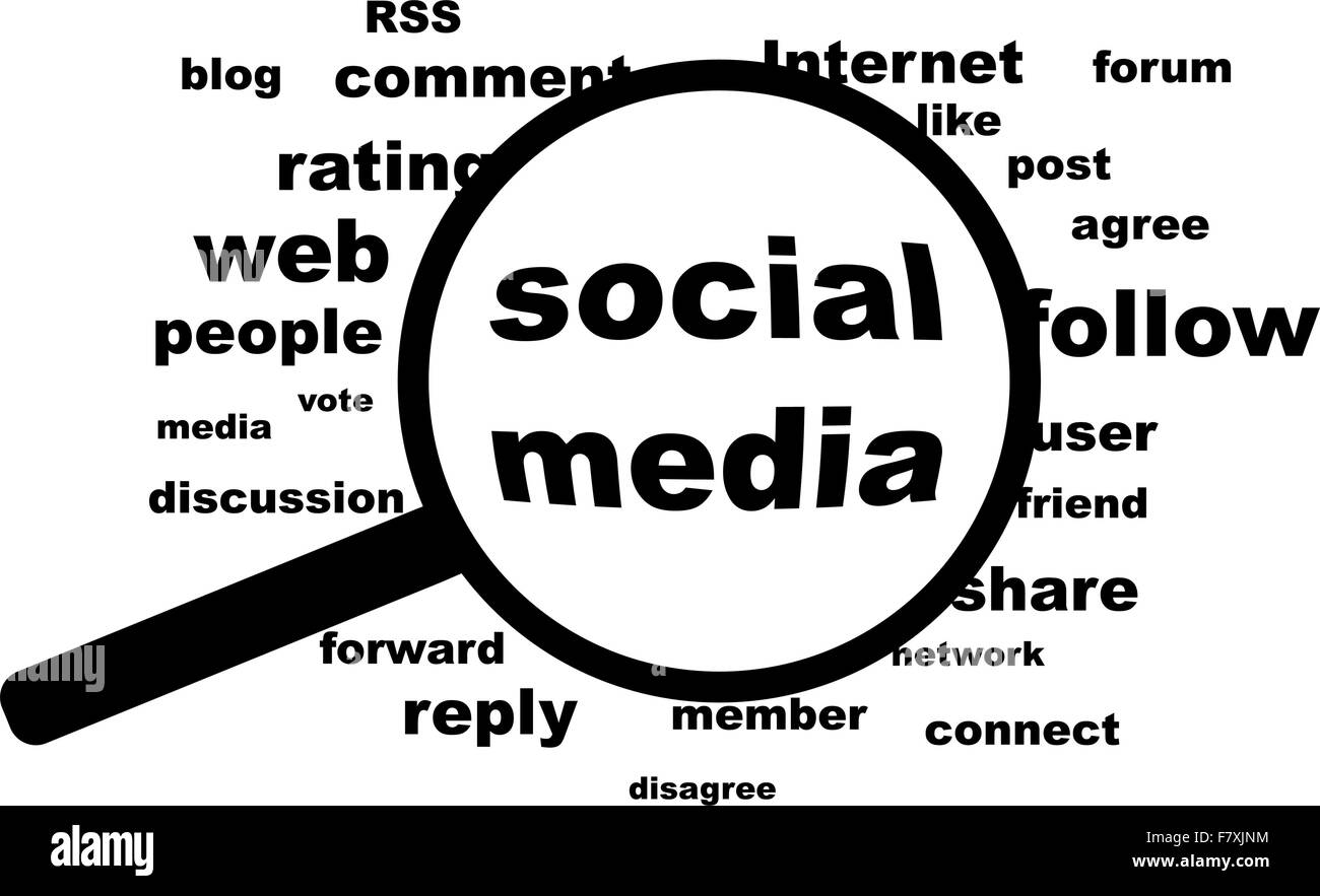 Social media word in Stock Vector Images - Alamy