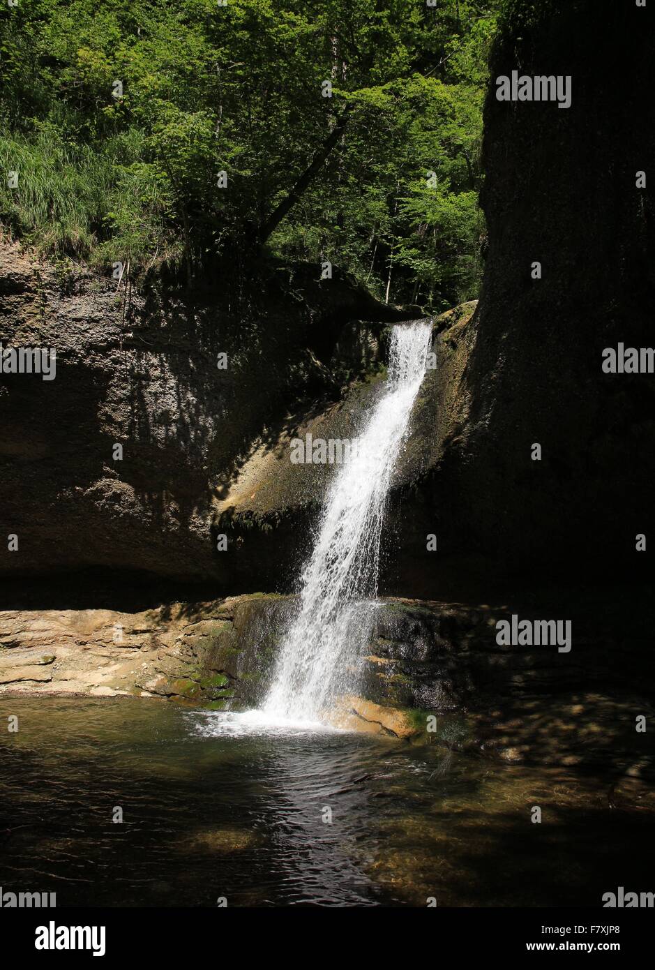 Beautiful little waterfall Stock Photo - Alamy