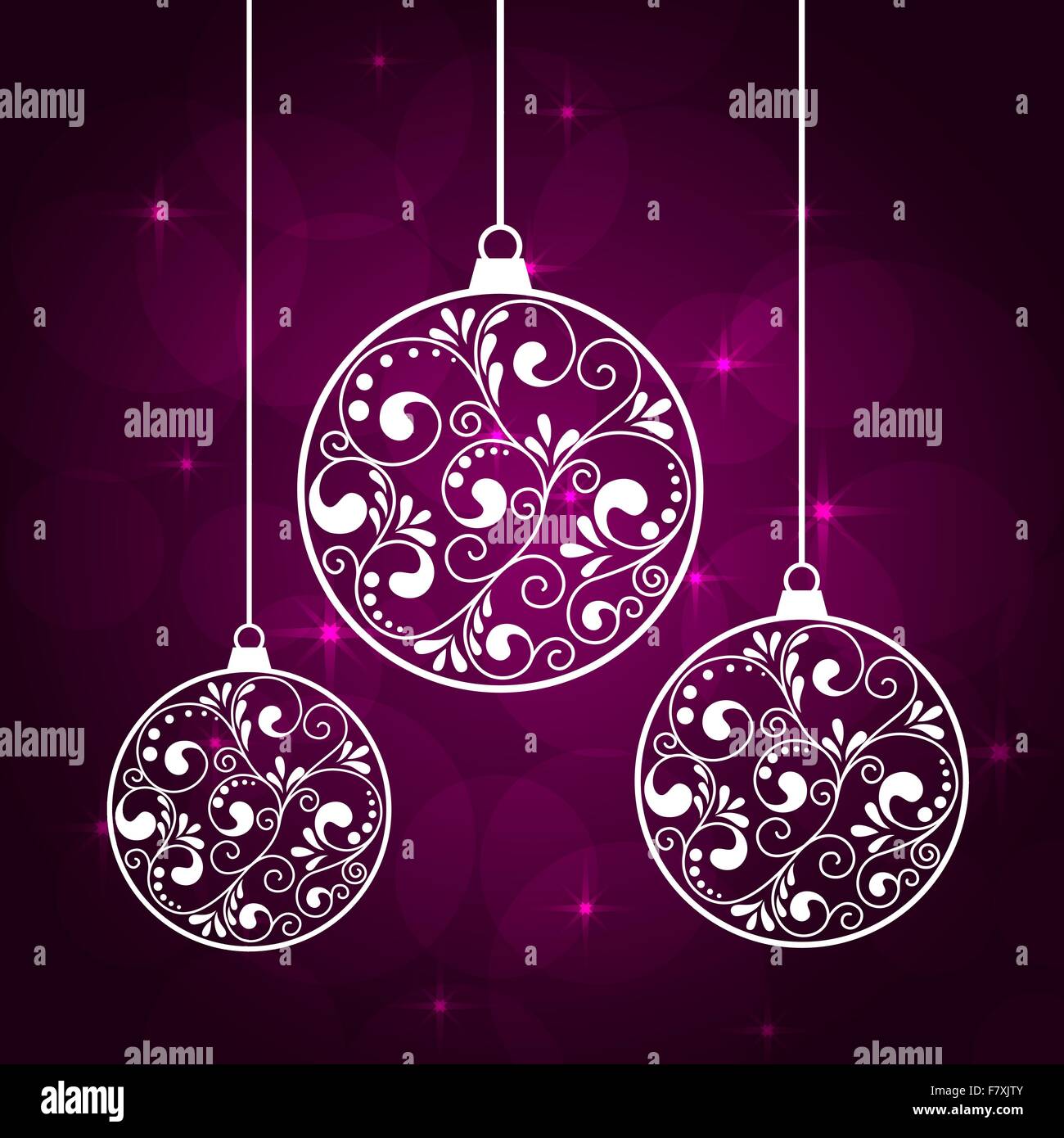 Purple violet christmas ball Stock Vector Images - Alamy