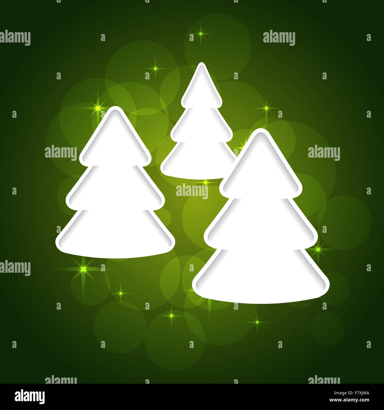 Christmas tree white paper Stock Vector Images - Alamy