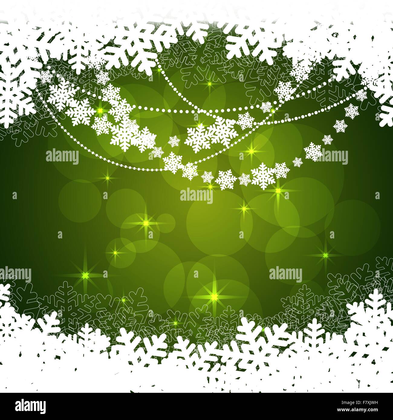 snowflakes green background Stock Vector Image & Art - Alamy
