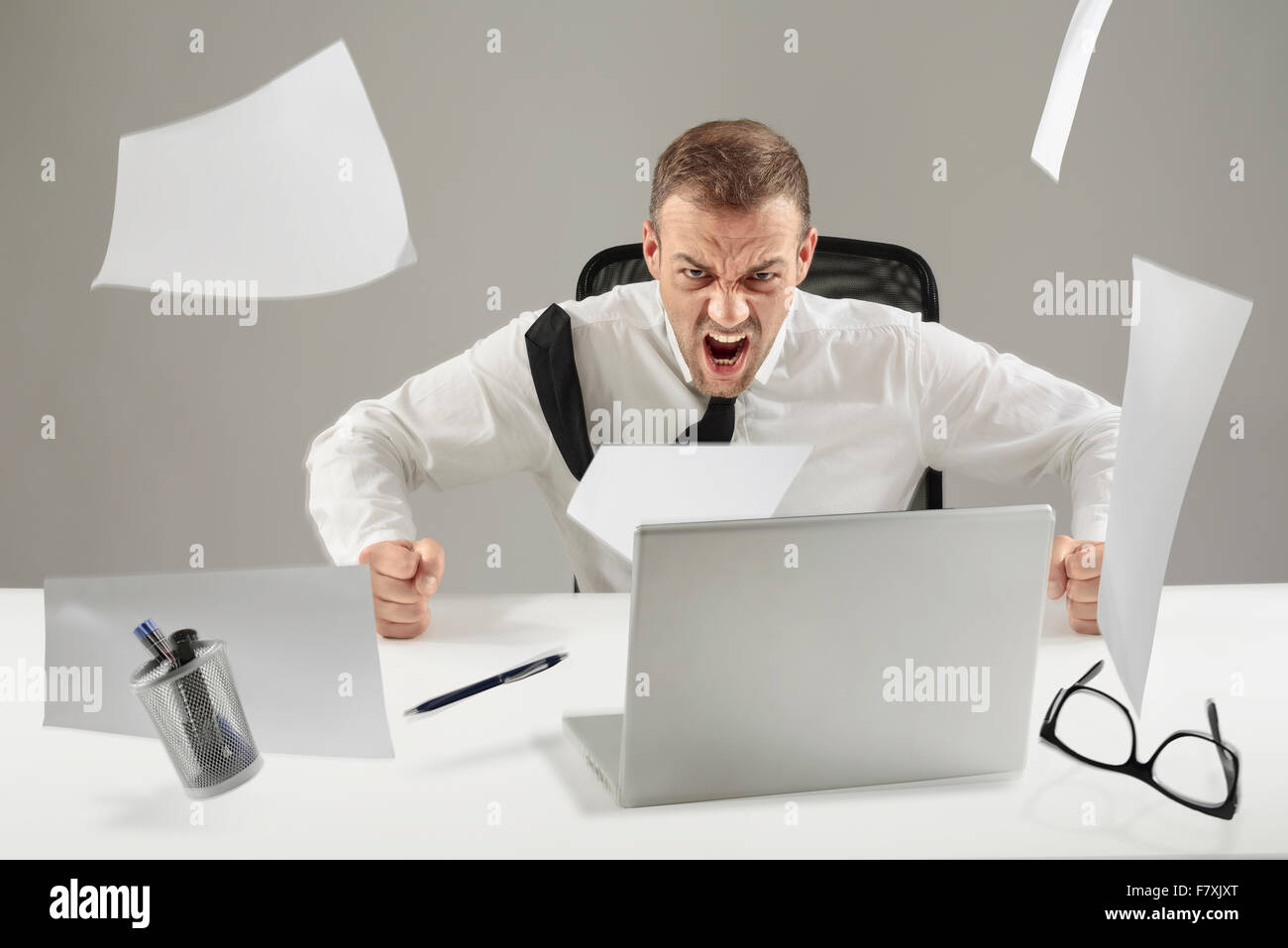 Businessman yell hi-res stock photography and images - Alamy