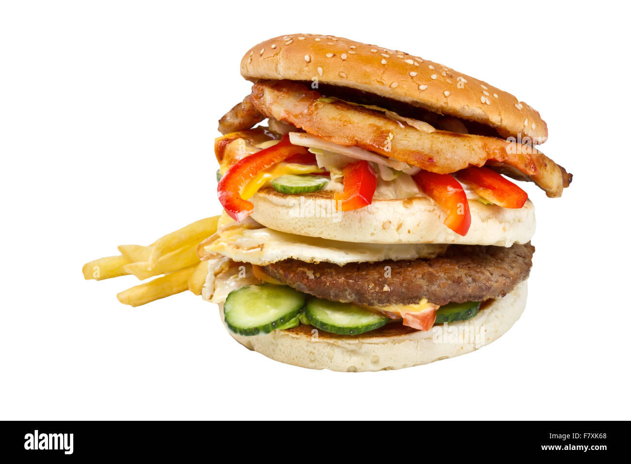 hamburger isolated on white Stock Photo - Alamy