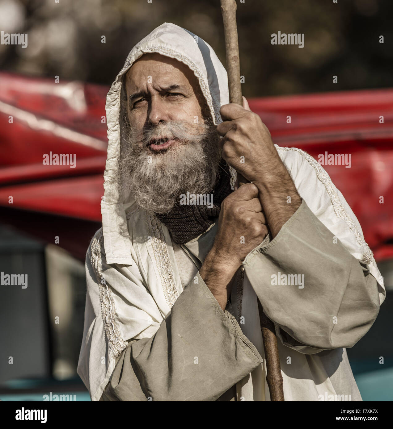 Barcelona, Catalonia, Spain. 3rd Dec, 2015. A shepherd performer of the ...