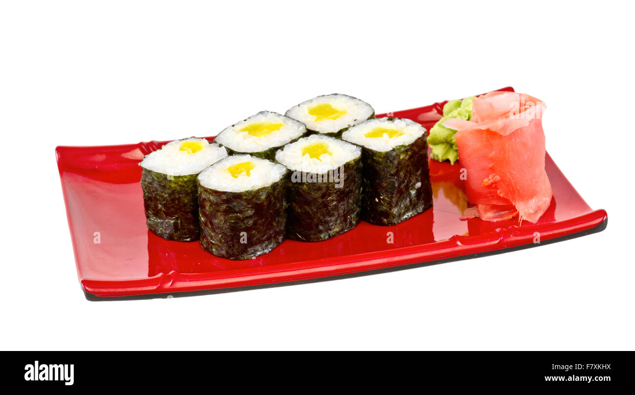 japan vegetarian roll with dycon Stock Photo - Alamy