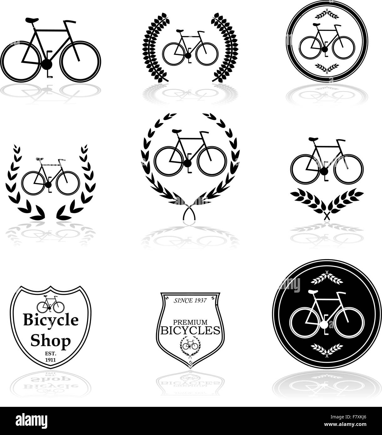 Bicycle shop vintage Cut Out Stock Images & Pictures - Alamy