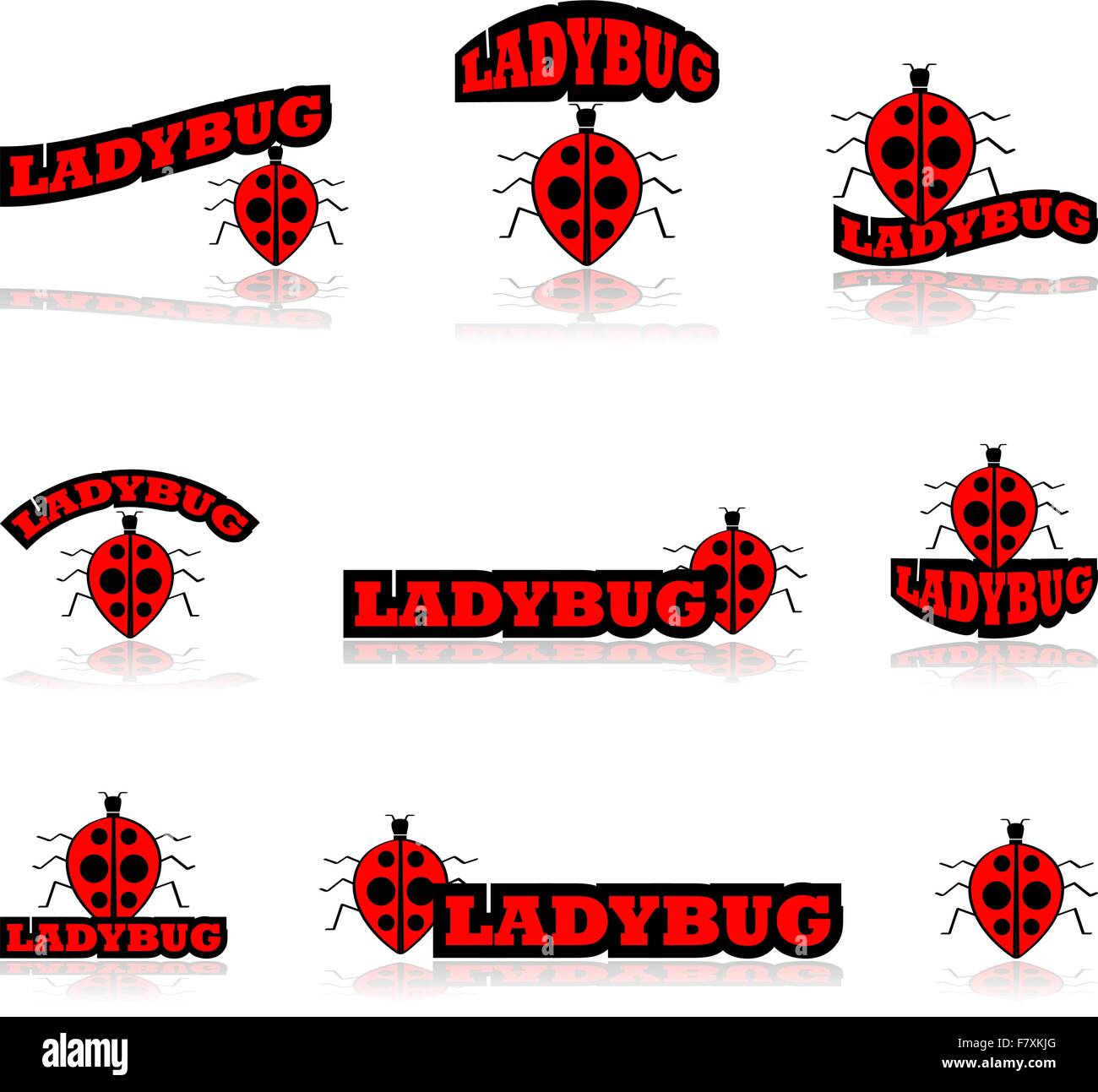Black ladybug Stock Vector Images - Alamy