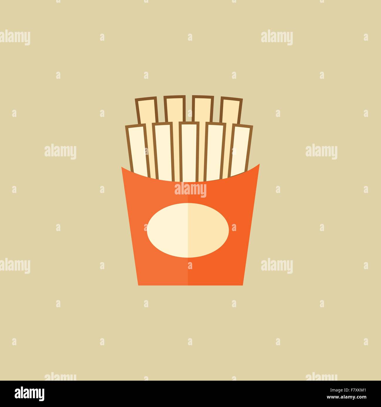 French Fries. Food Flat Icon Stock Vector Image & Art - Alamy