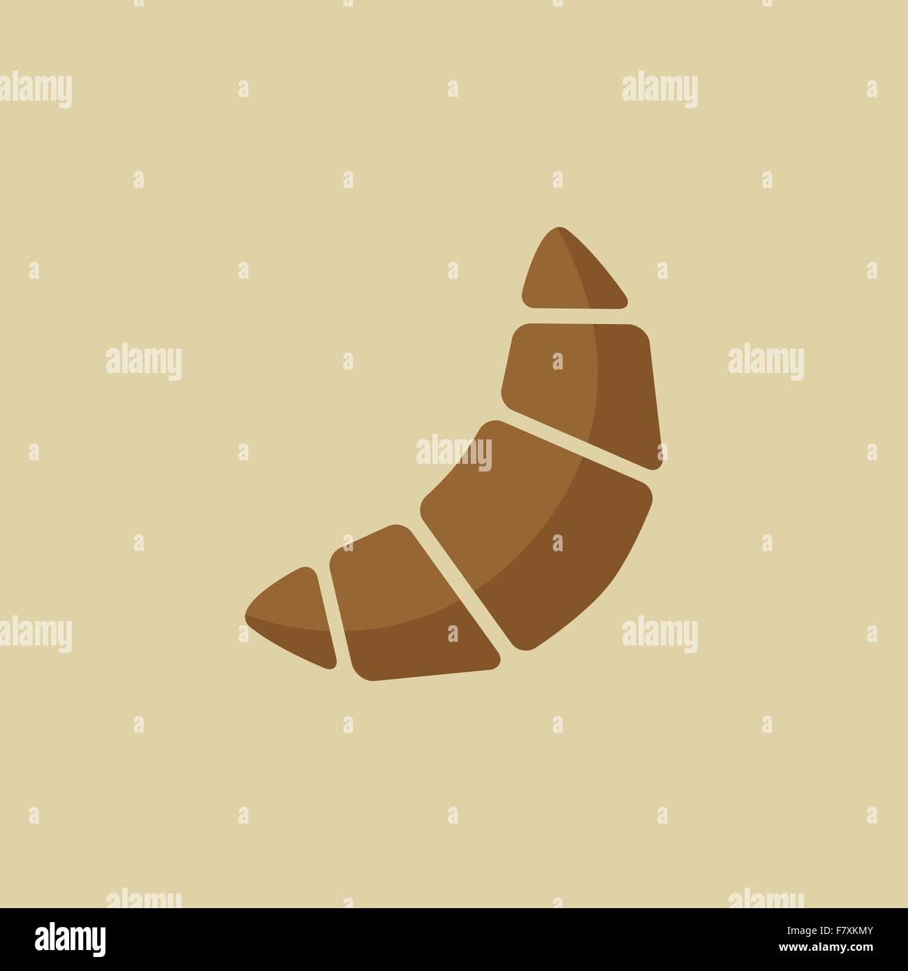 Croissant icon flat vector Stock Vector Images - Alamy