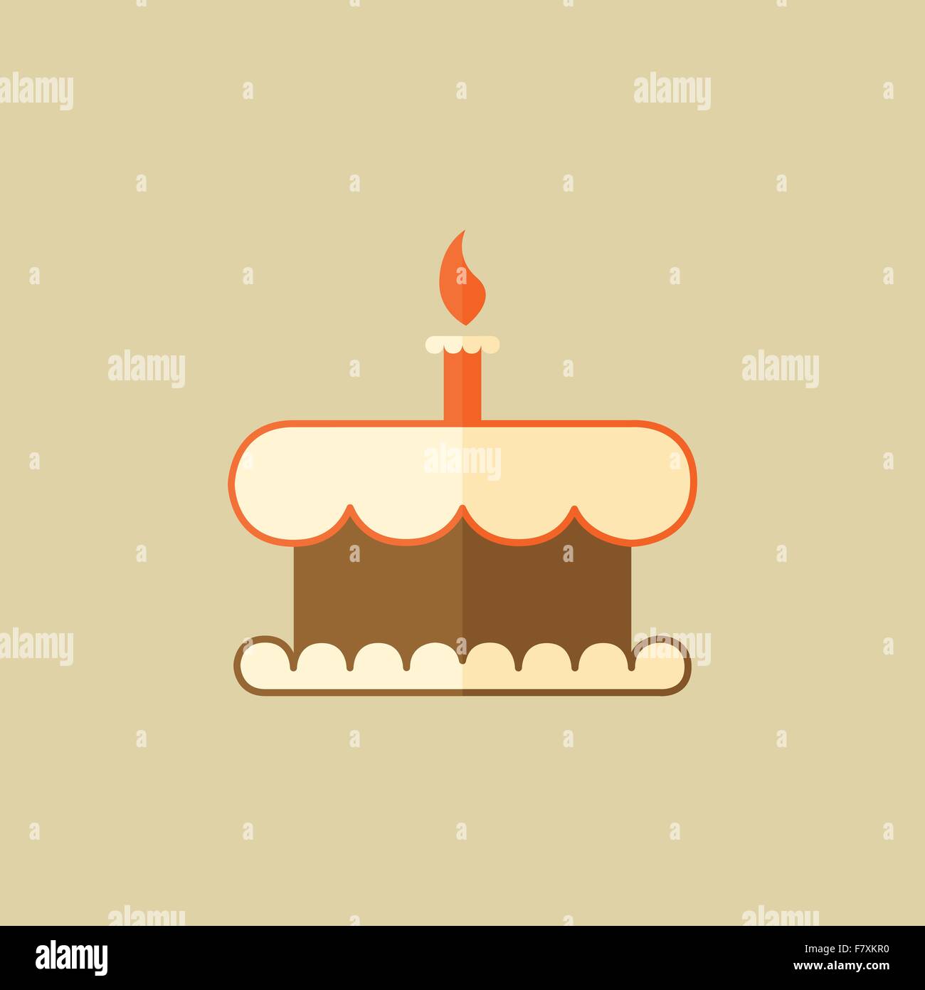 Birthday icon festive cake Stock Vector Images - Alamy