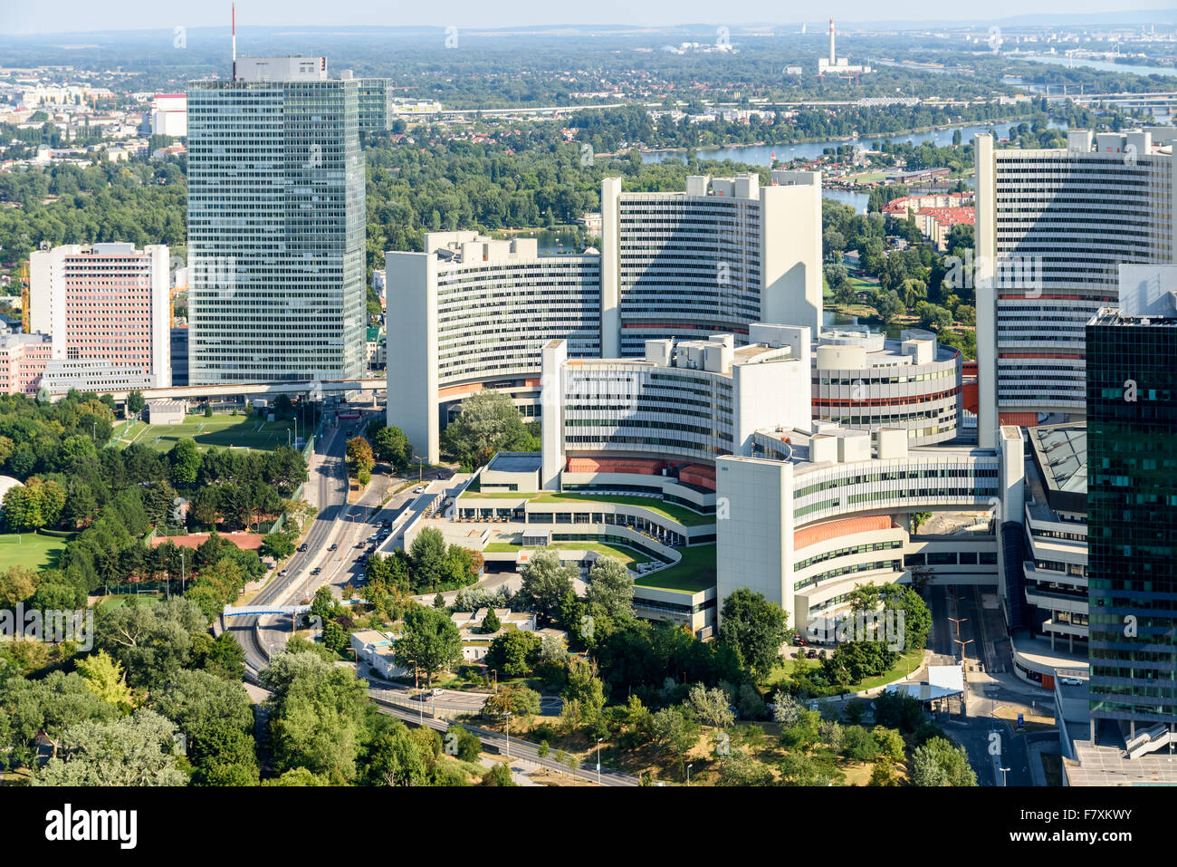 Aerial View Of Vienna City Skyline Stock Photo - Alamy