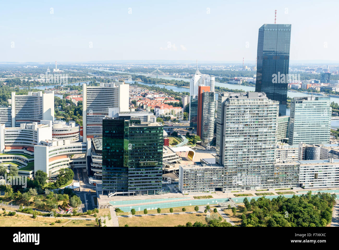 Aerial View Of Vienna City Skyline Stock Photo - Alamy