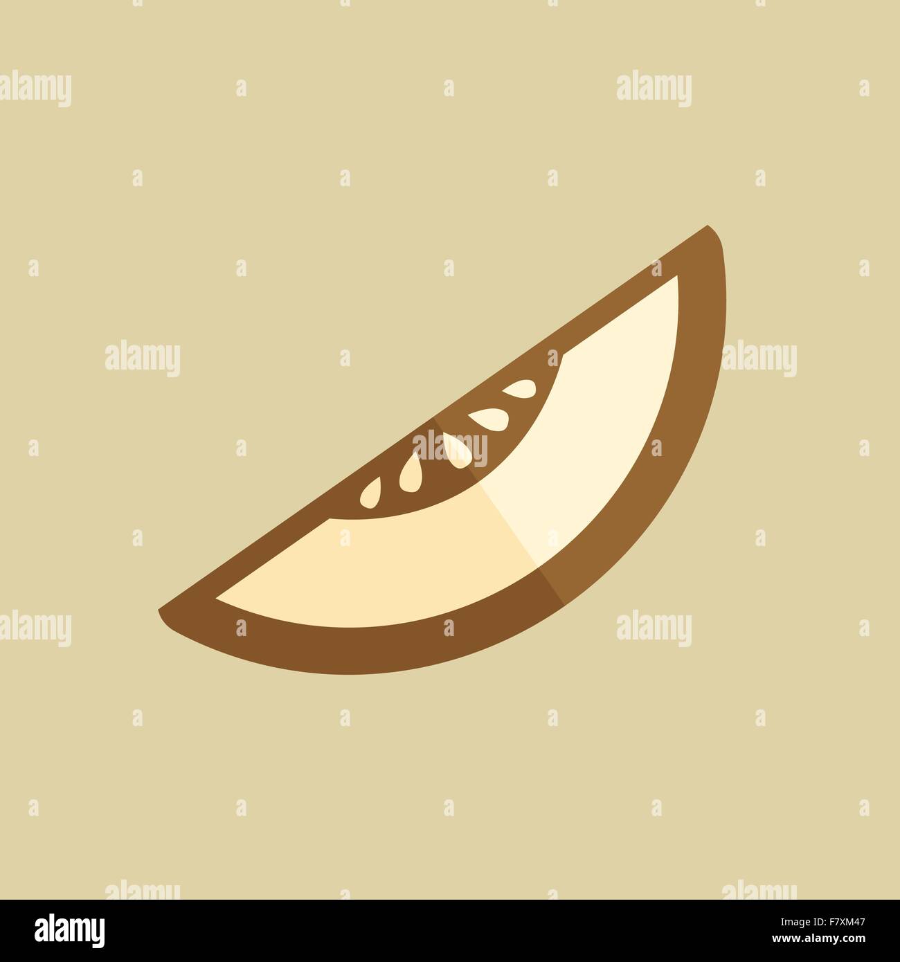 Melon slice flat design Stock Vector Images - Alamy