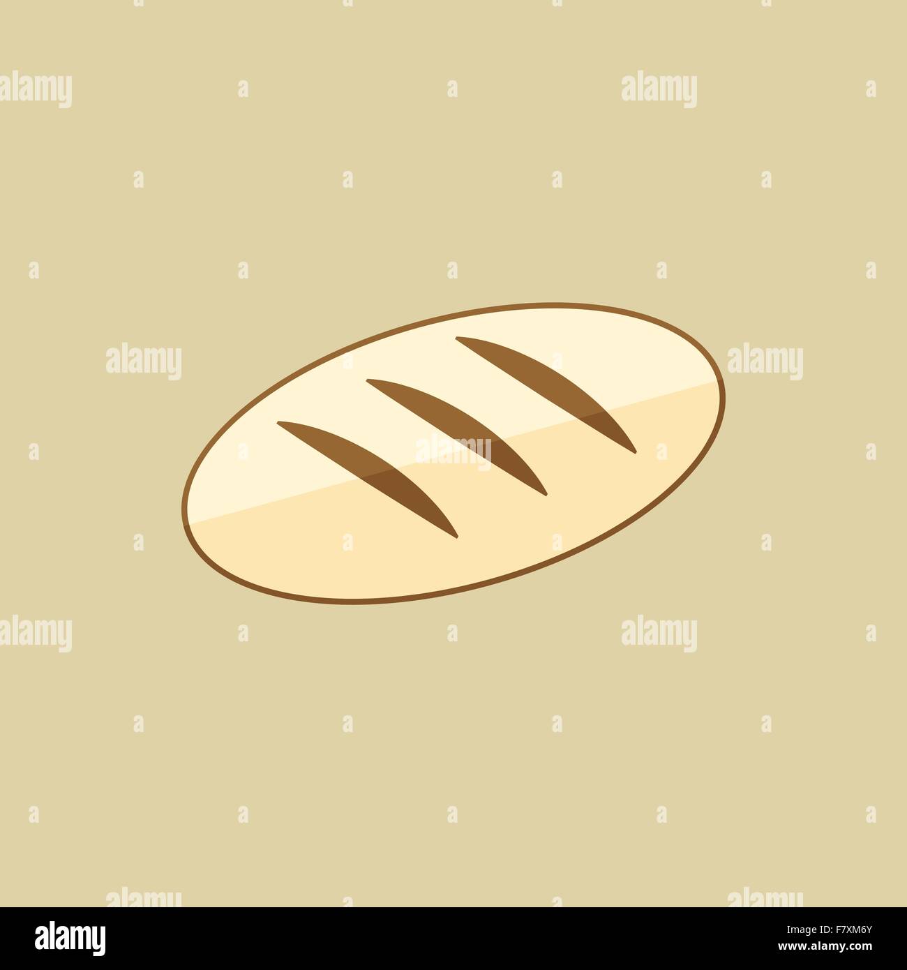 Bread icon flat simple hi-res stock photography and images - Alamy