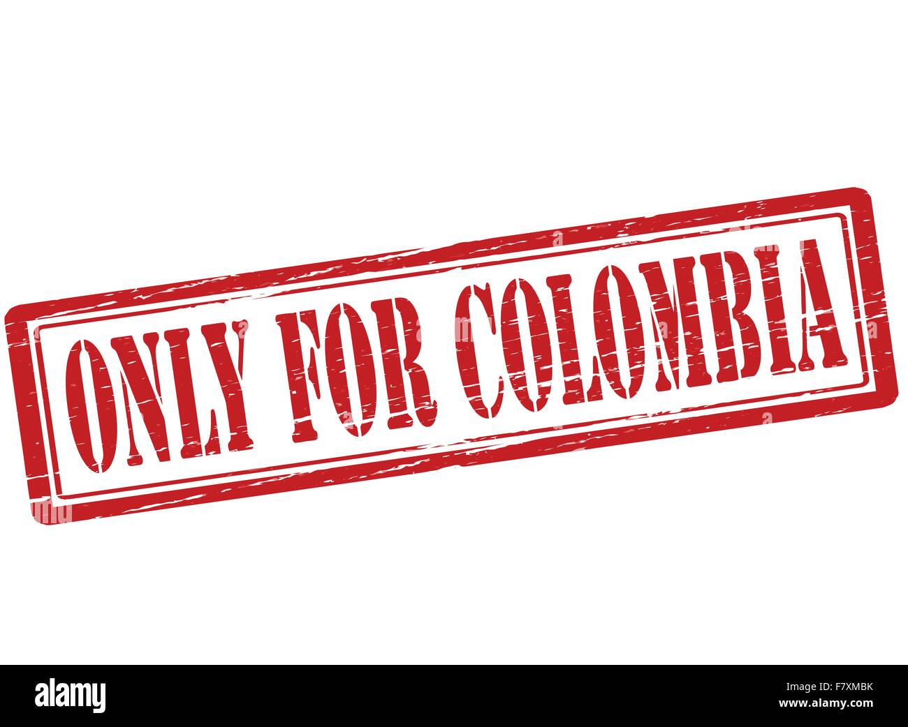 Only for Colombia Stock Vector Image & Art - Alamy
