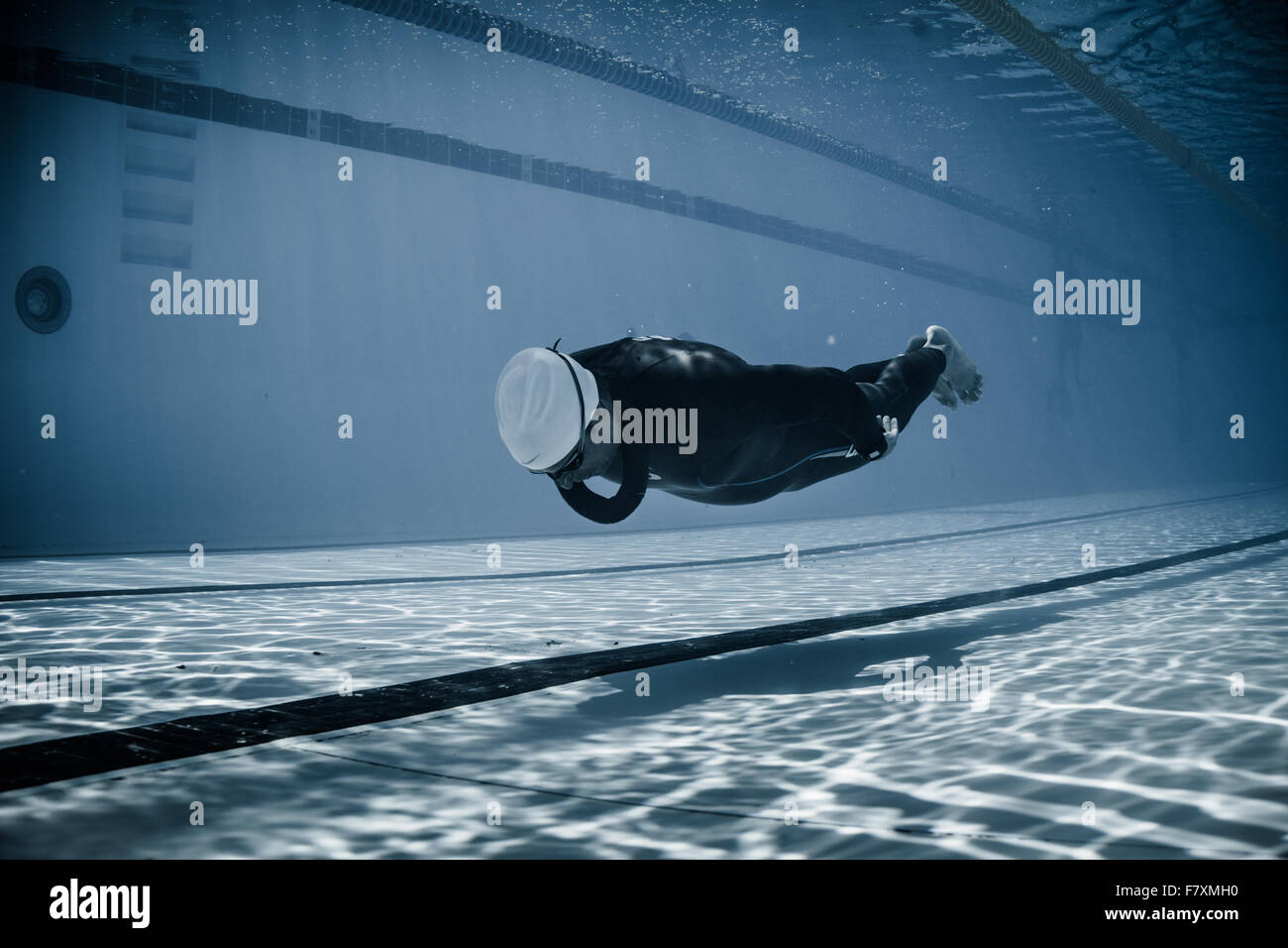 Montreal, CANADA - May 30th, 2015. Official AIDA Freediving Pool ...