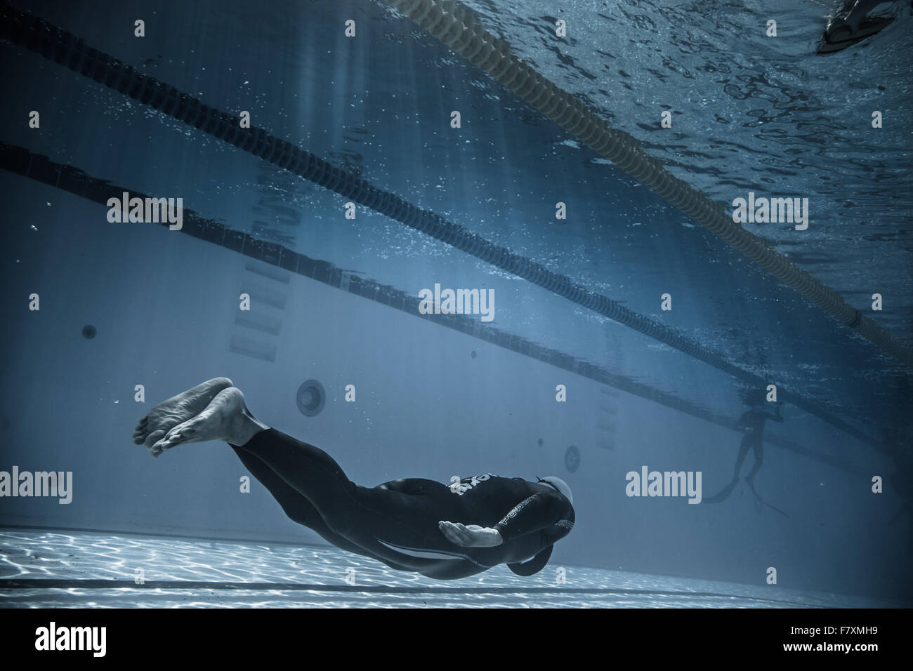 Montreal, CANADA - May 30th, 2015. Official AIDA Freediving Pool ...