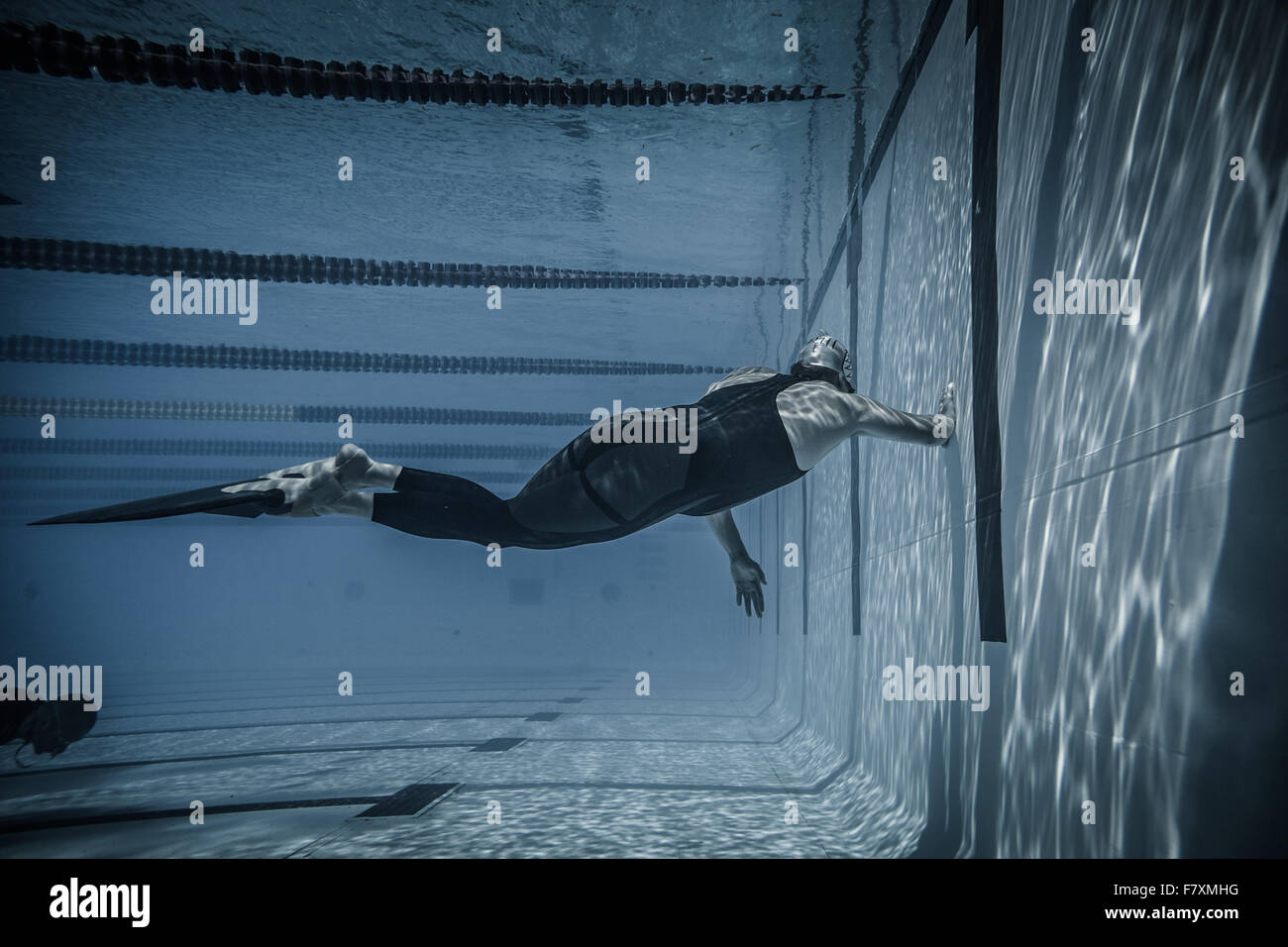Montreal, CANADA - May 30th, 2015. Official AIDA Freediving Pool ...
