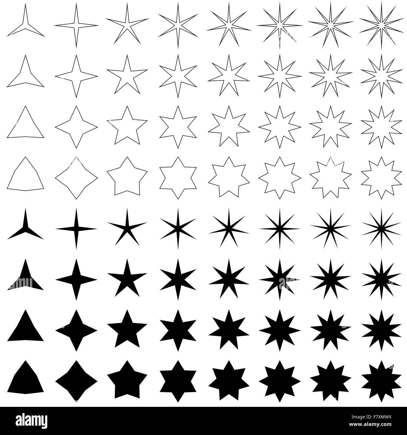 Star symbol set Stock Vector Image & Art - Alamy