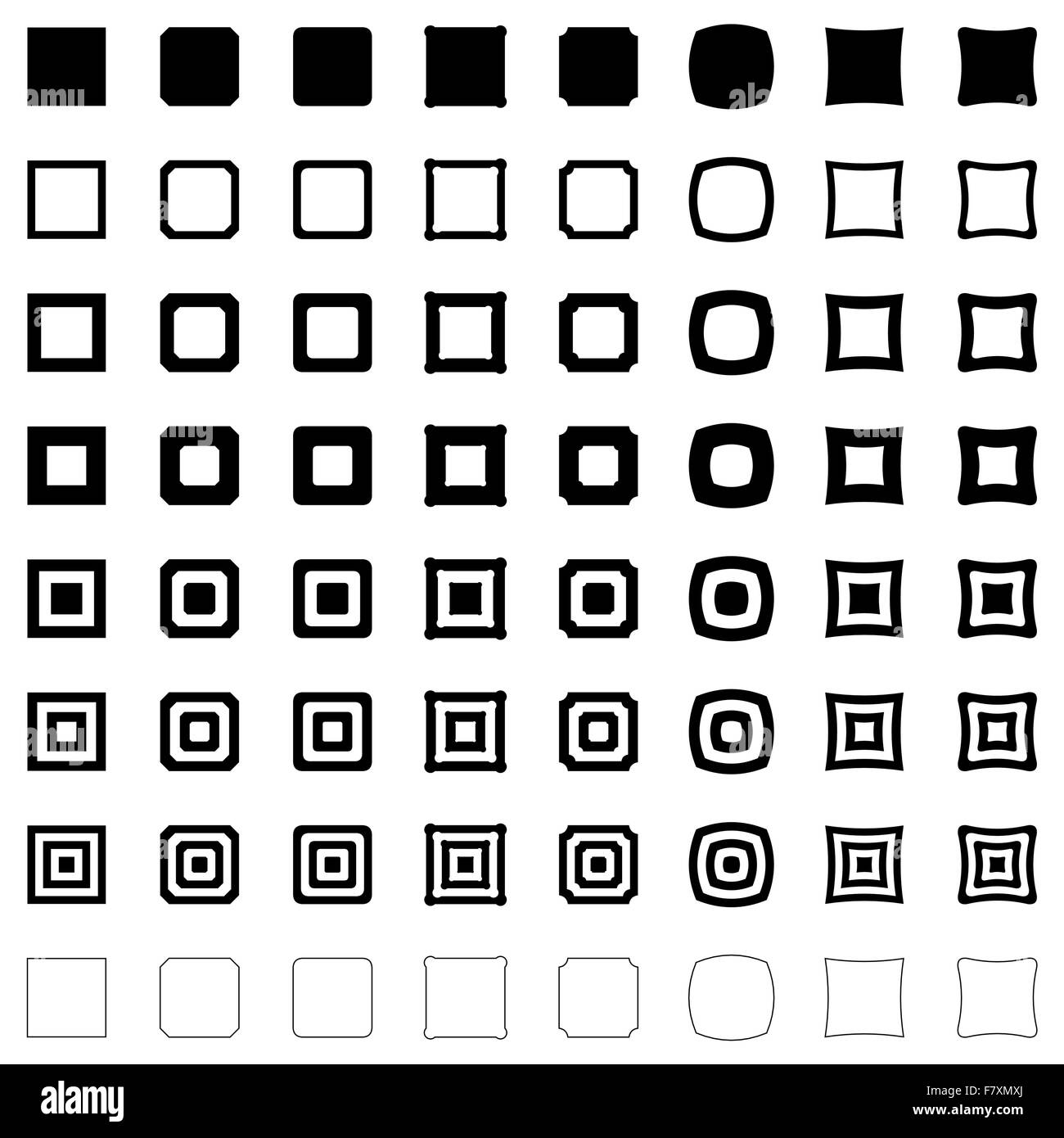 Square polygon set Stock Vector Image & Art - Alamy