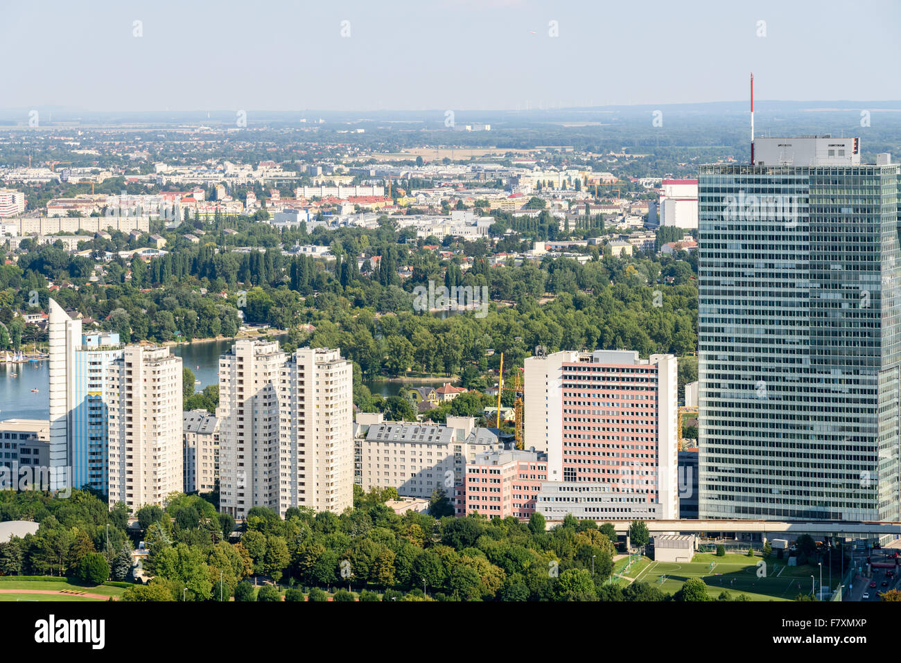 Aerial View Of Vienna City Skyline Stock Photo - Alamy