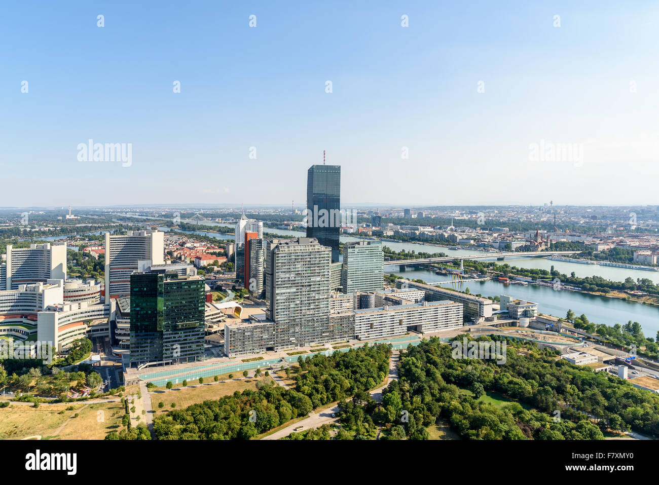 Aerial View Of Vienna City Skyline Stock Photo - Alamy