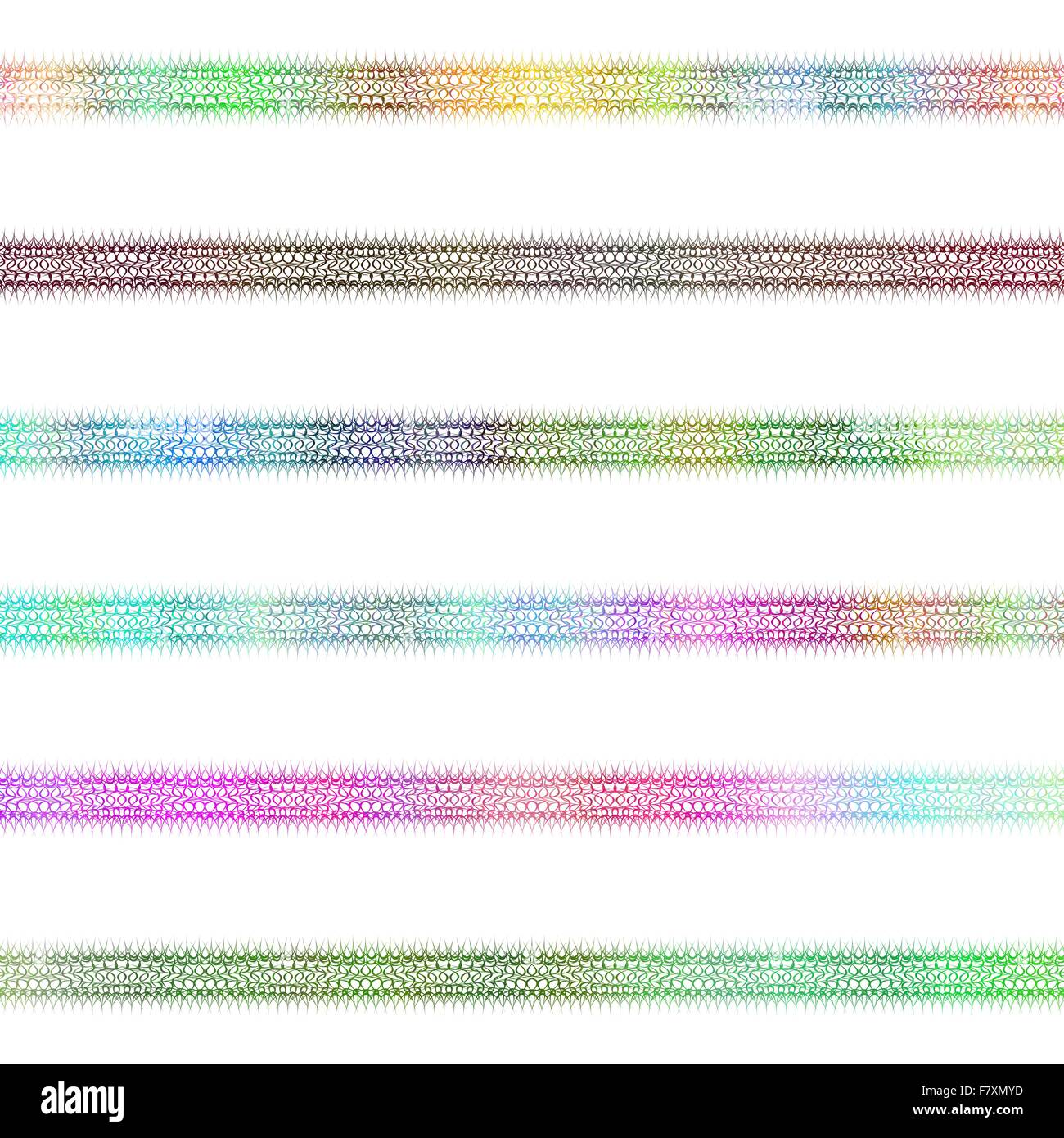 Colorful ornamental divider line design set Stock Vector Image & Art ...