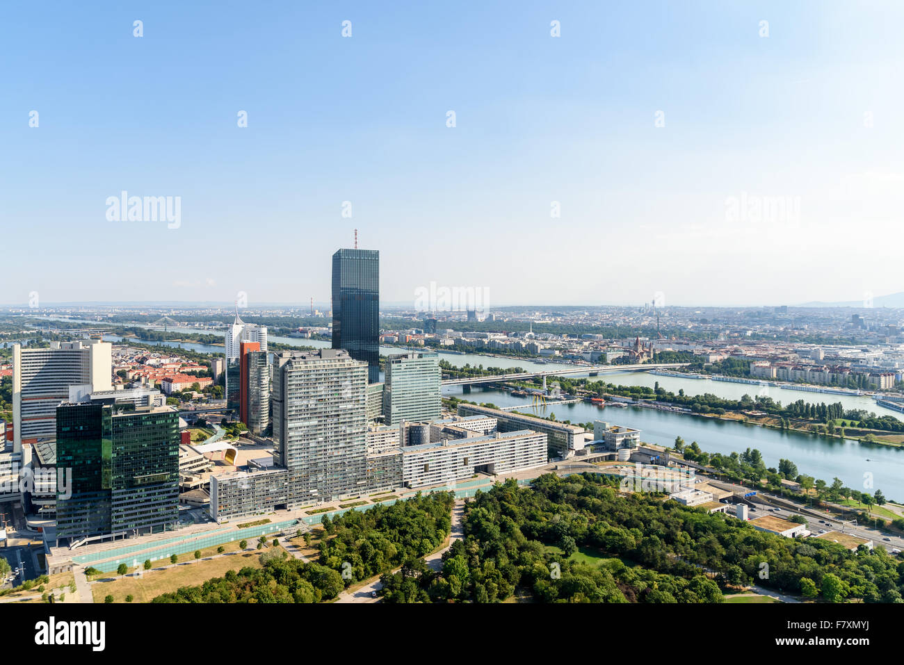 Aerial View Of Vienna City Skyline Stock Photo - Alamy
