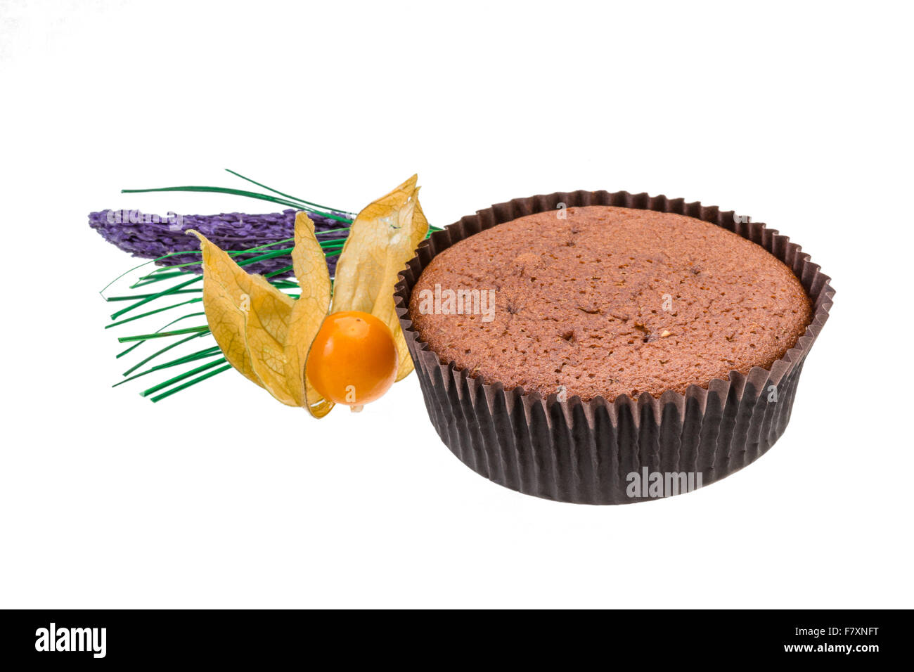 Muffin with flower Stock Photo - Alamy