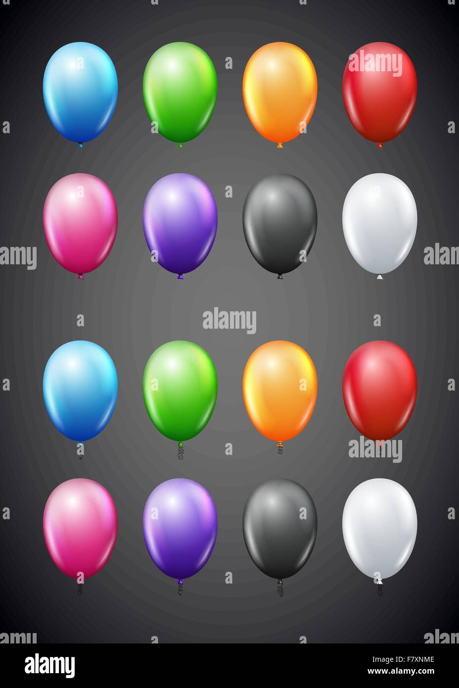 Colored balloons set Stock Vector Image & Art - Alamy
