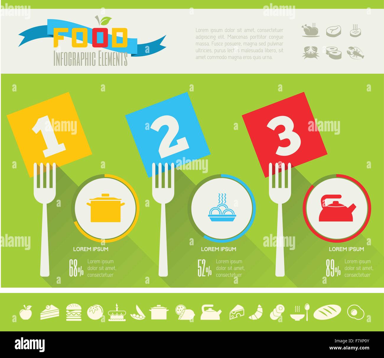 Food Infographic Template Stock Vector Image & Art - Alamy