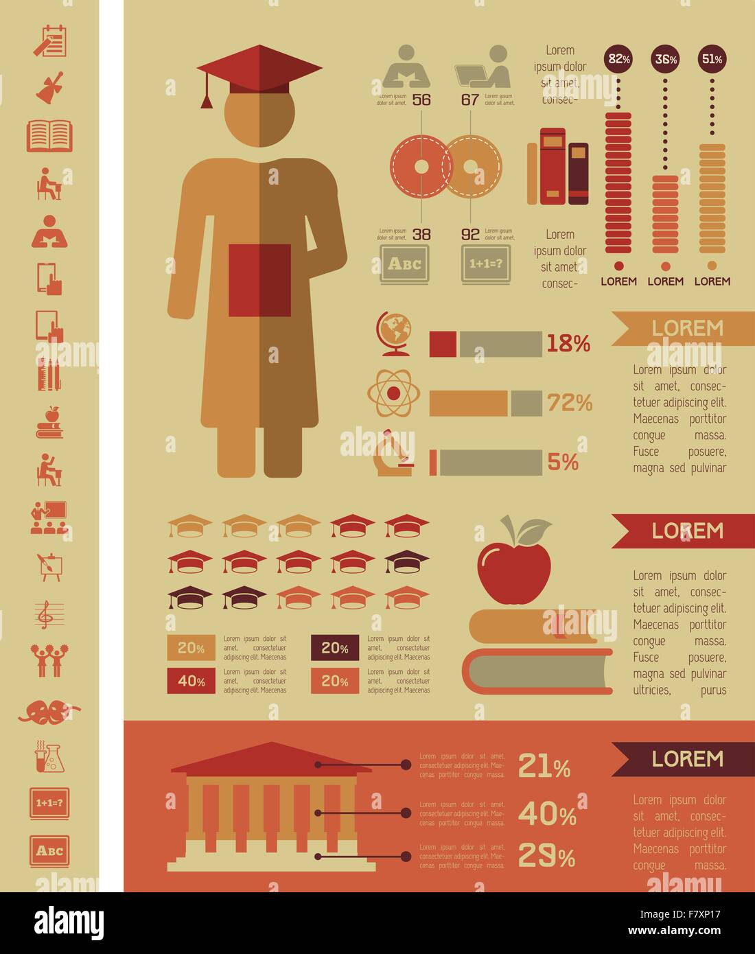 Studying education infographics vector hi-res stock photography and ...