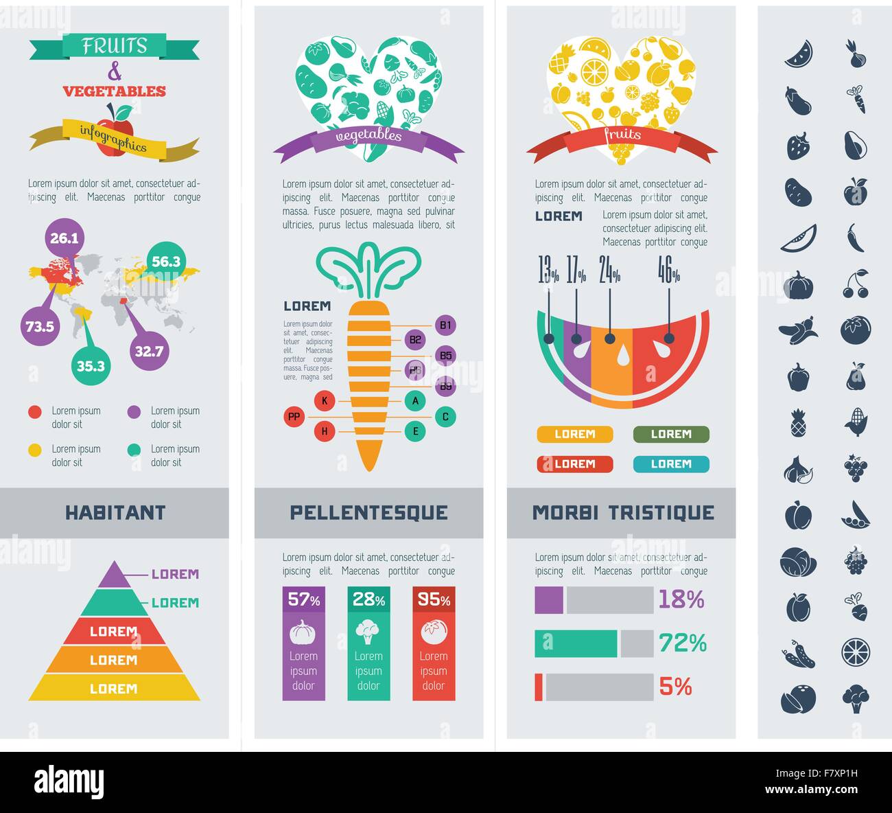 Healthy Food Infographic Template Stock Vector Image & Art - Alamy