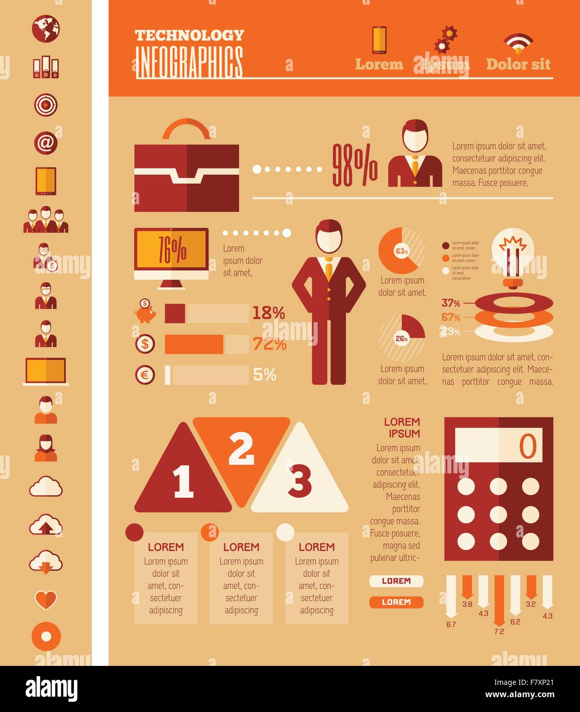 IT Industry Infographic Elements Stock Vector Image & Art - Alamy