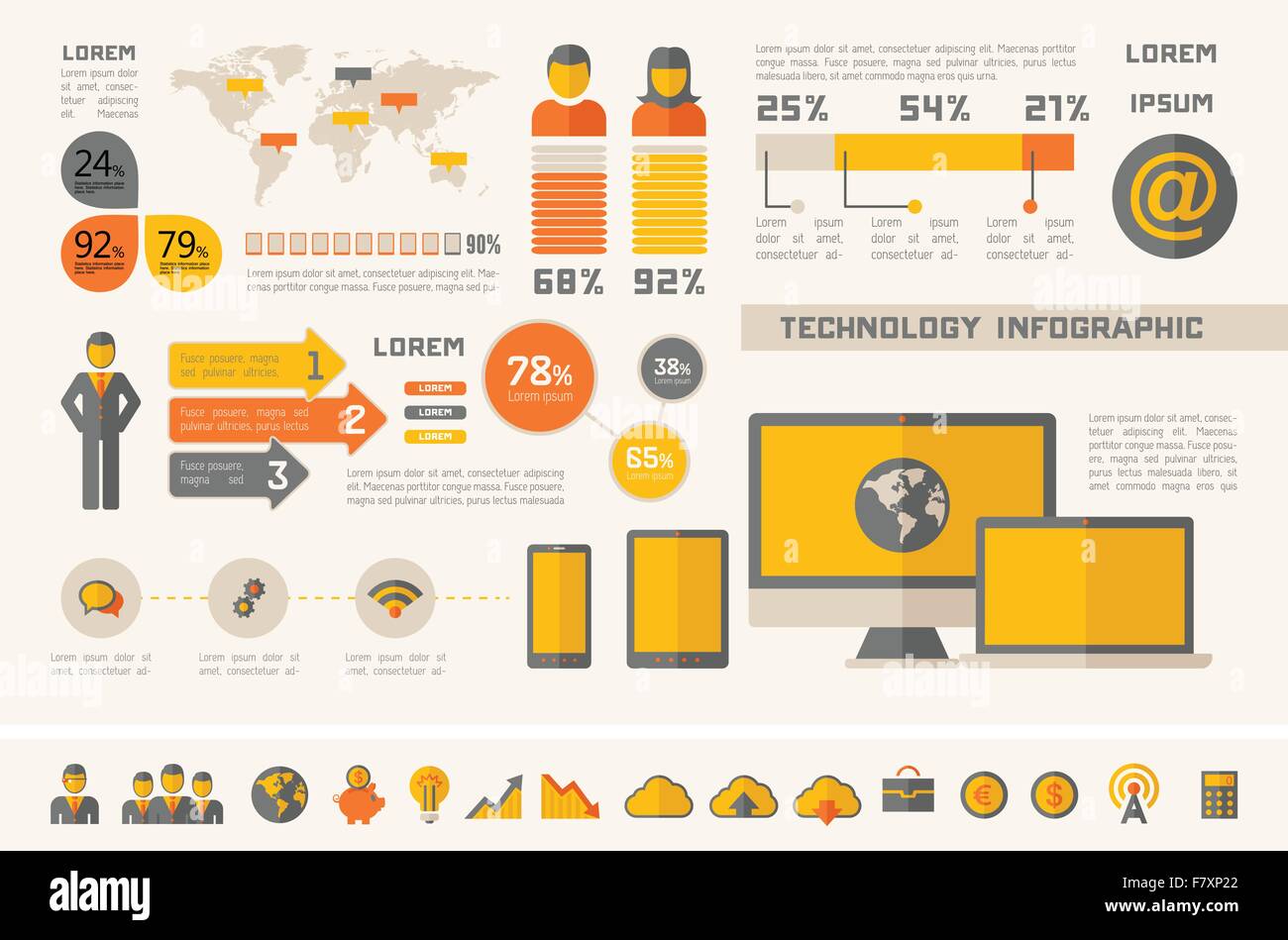 IT Industry Infographic Elements Stock Vector Image & Art - Alamy