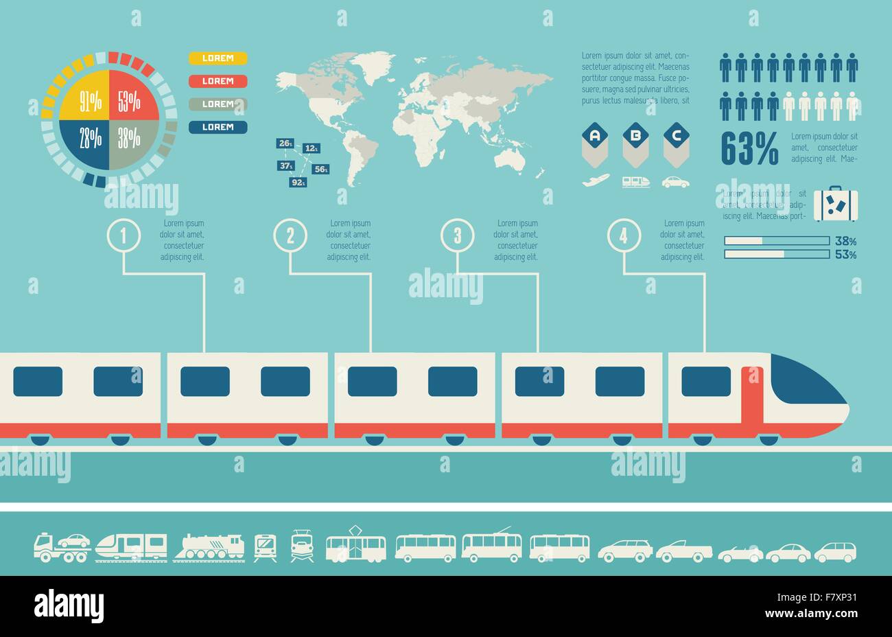Transportation Infographic Template Stock Vector Image & Art - Alamy