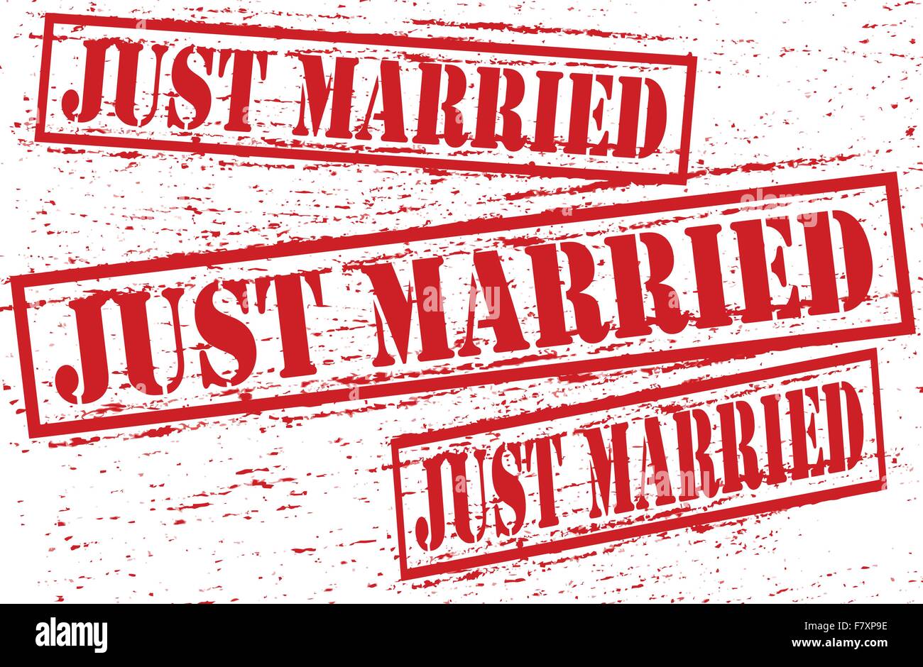 Just married stamp hi-res stock photography and images - Alamy