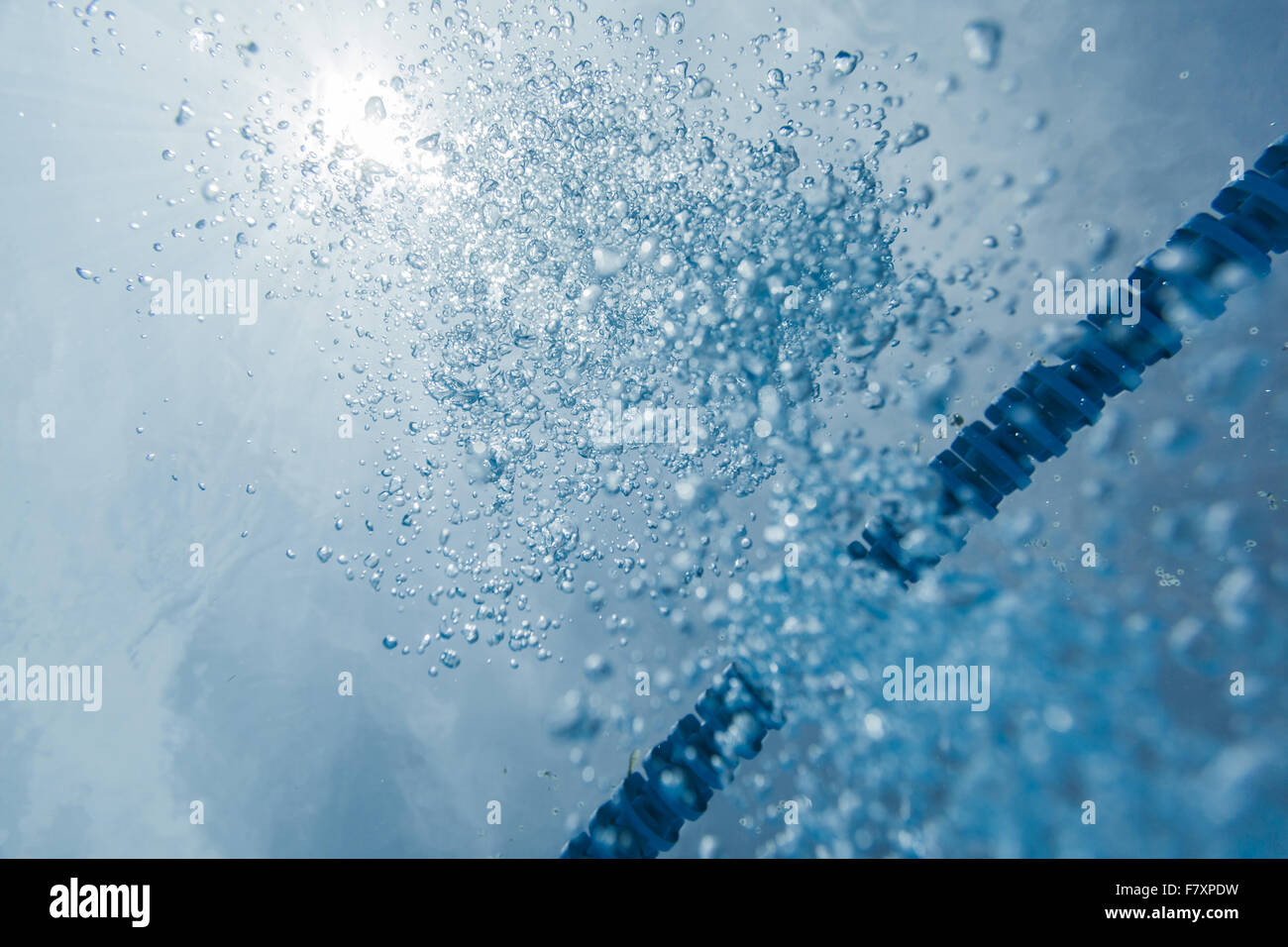 Danger of Drowning Concept of a Sinking Person's Air Bubbles going up ...