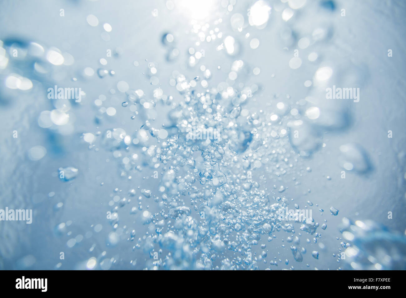 Danger of Drowning Concept of a Sinking Person's Air Bubbles going up ...