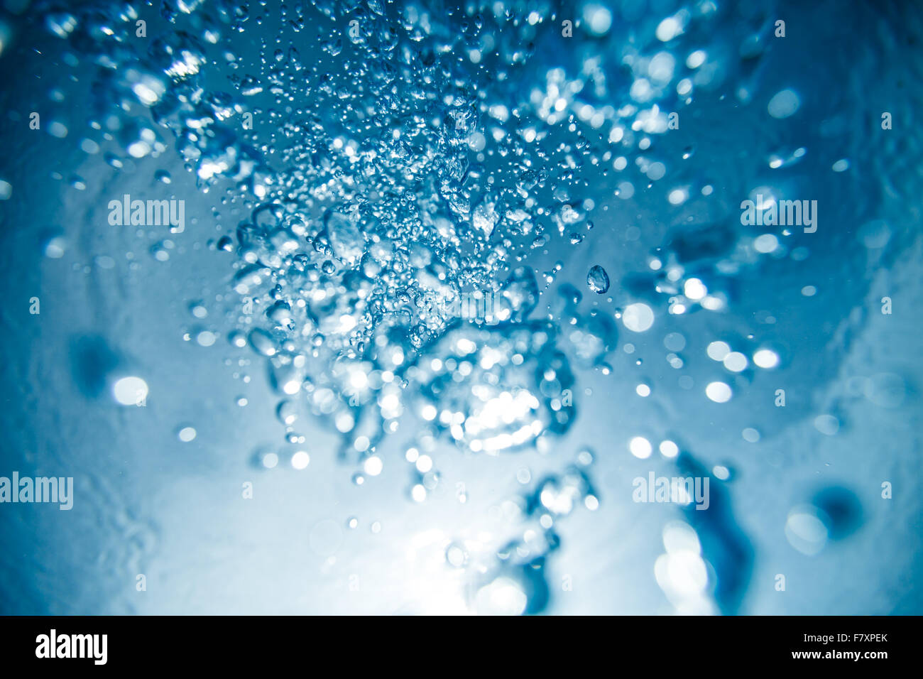 Danger of Drowning Concept of a Sinking Person's Air Bubbles going up ...