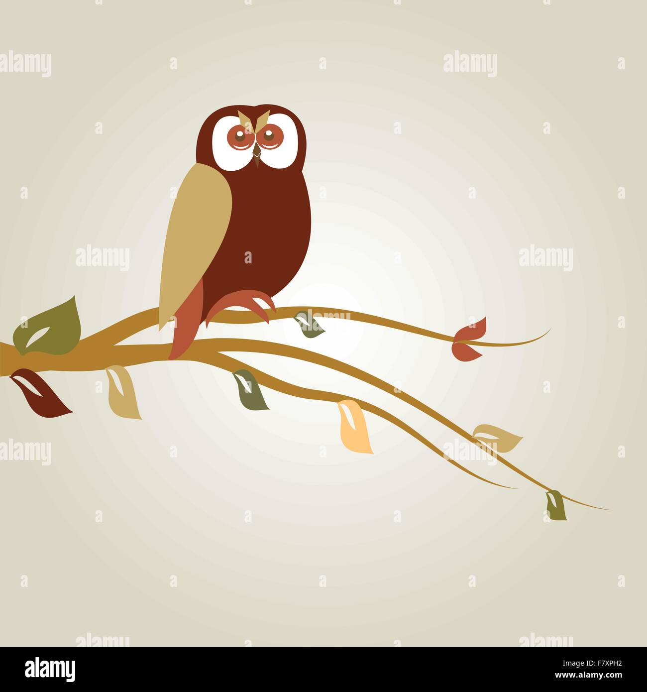 Owl autumn Stock Vector Images - Alamy