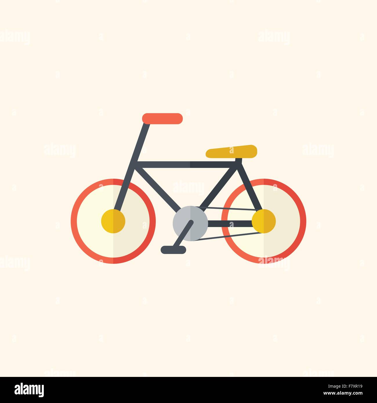 Flat bicycle Stock Vector Images - Alamy