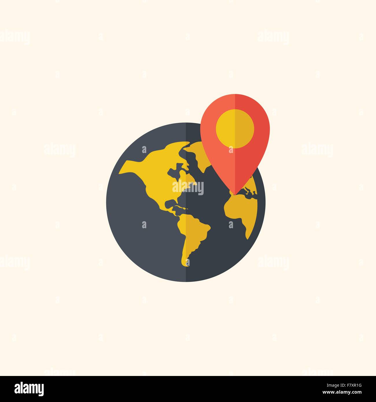 Earth. Travel Flat Icon Stock Vector Image & Art - Alamy