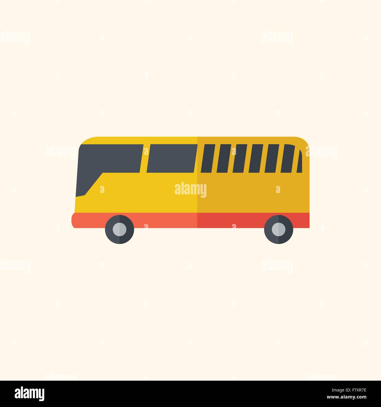 Bus Flat Icon Stock Vector Image & Art - Alamy