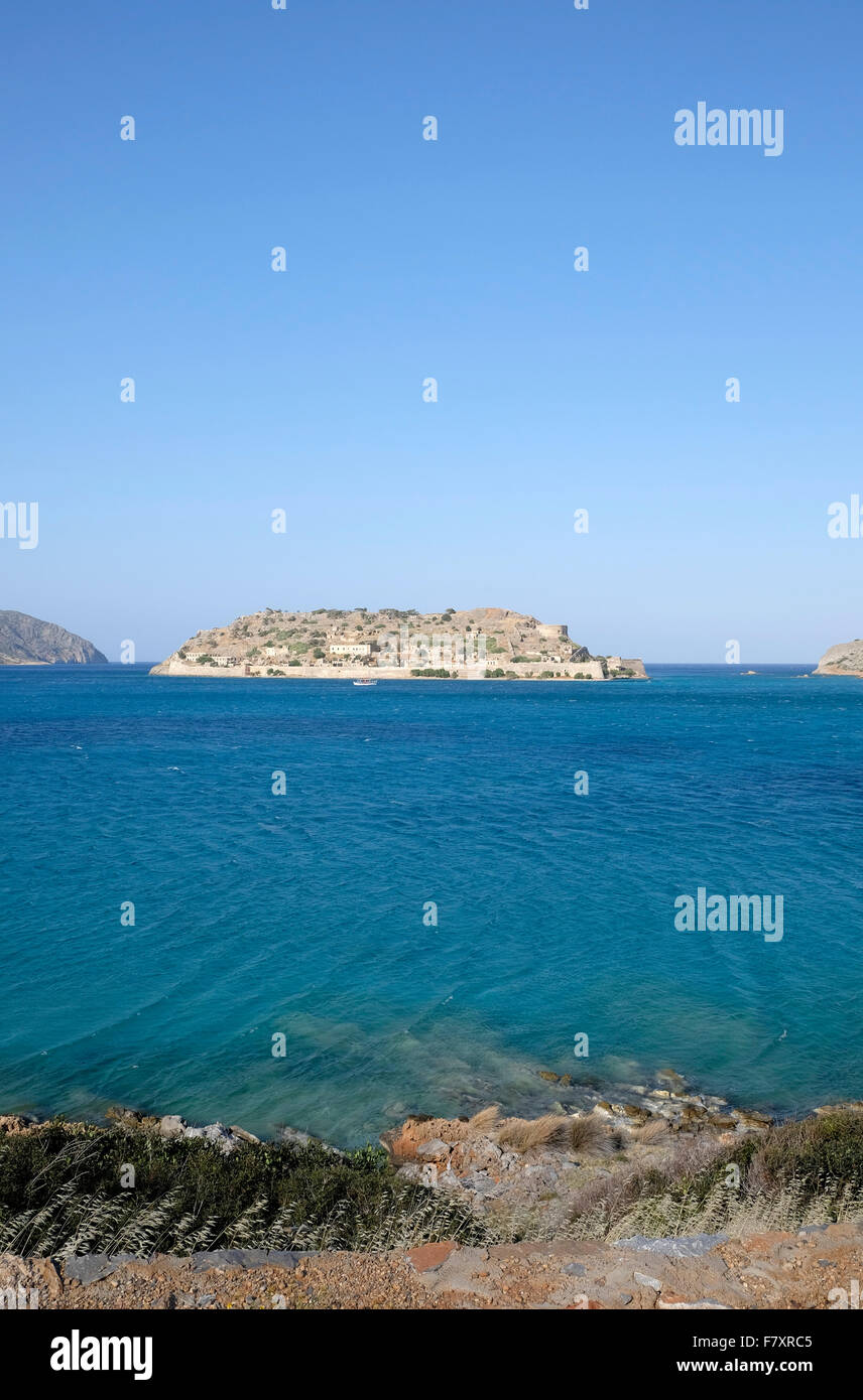 Spinalonga, Crete. Venetian fort and latterly a leper colony Stock ...