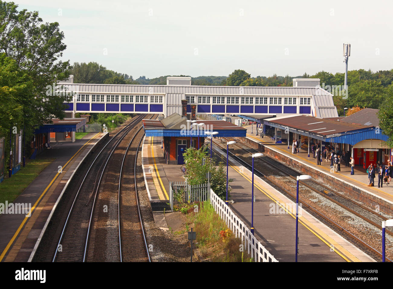 A Railway station with four lines running through it and plenty of ...