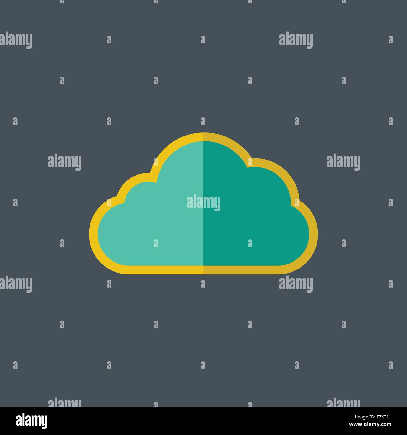 Cloud computing icon flat Stock Vector Images - Alamy